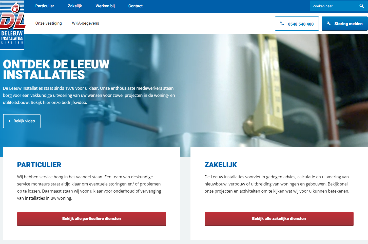 Nieuwe website De Leeuw Installaties - De Leeuw Installaties